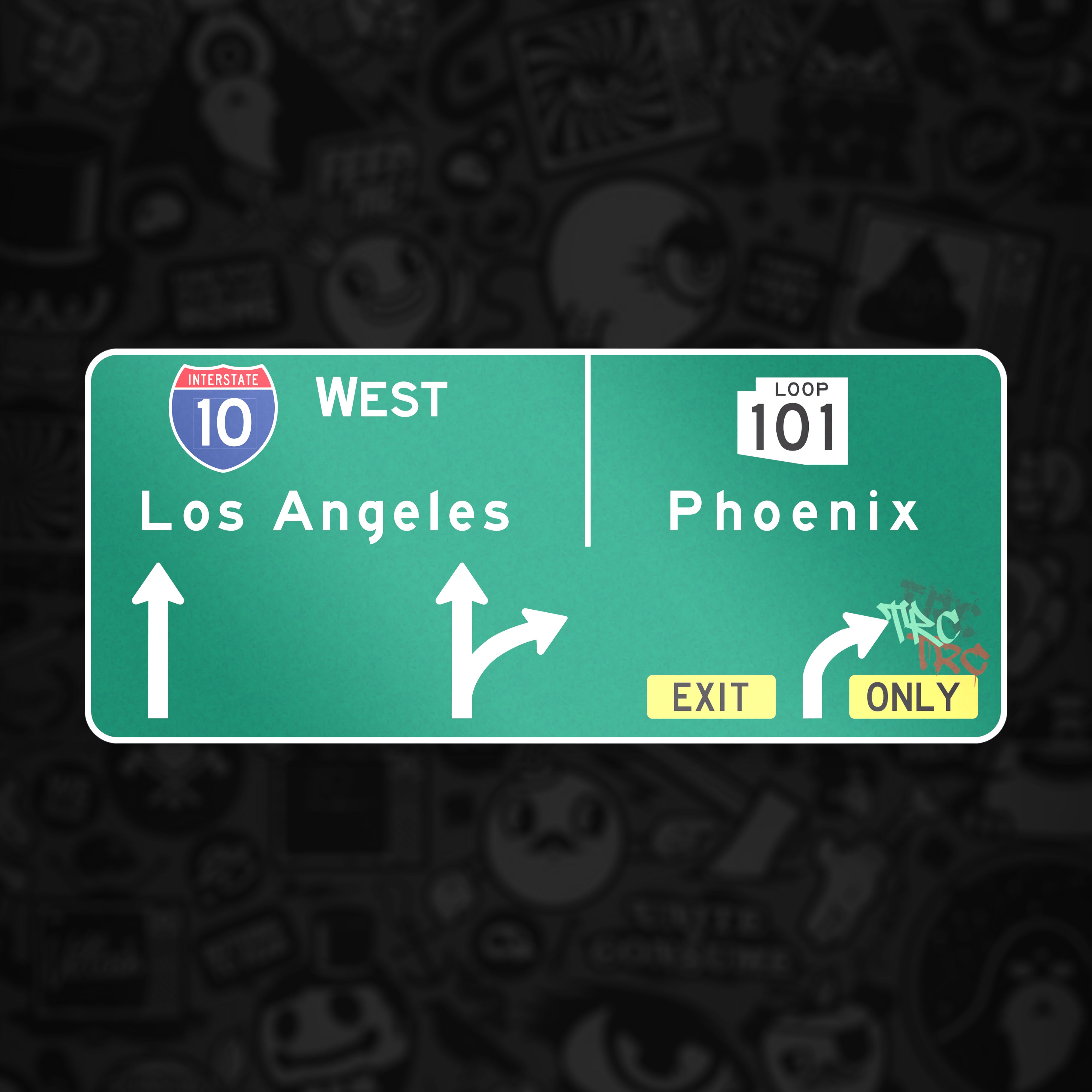 AZ - CA Highway - Reflective Sign | Tiny Ramp Company